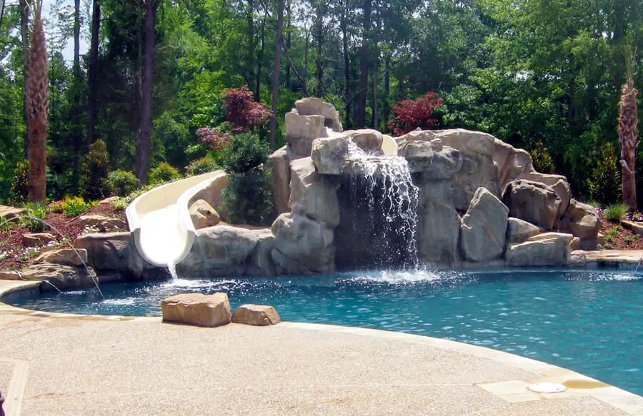rock-waterfall-slide-pool-220 | Blue Haven Pools on the Gulf